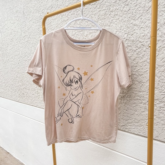 Disney | Tops | Vintage Style Disney Tinkerbell Crop Top Womens Xl ...